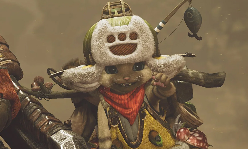 Palico ใน Monster Hunter Wilds กลัวเสียงฟ้าร้องเหมือนแมวจริงเลย